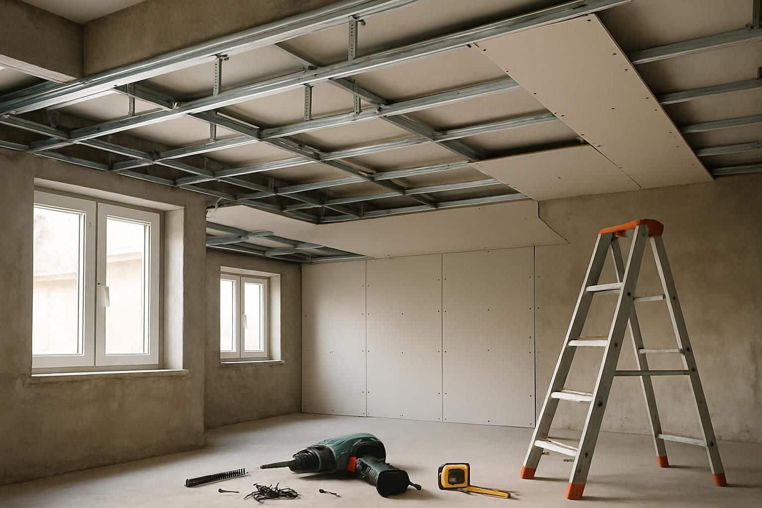 Pose plafond placo sur suspente : Guide complet